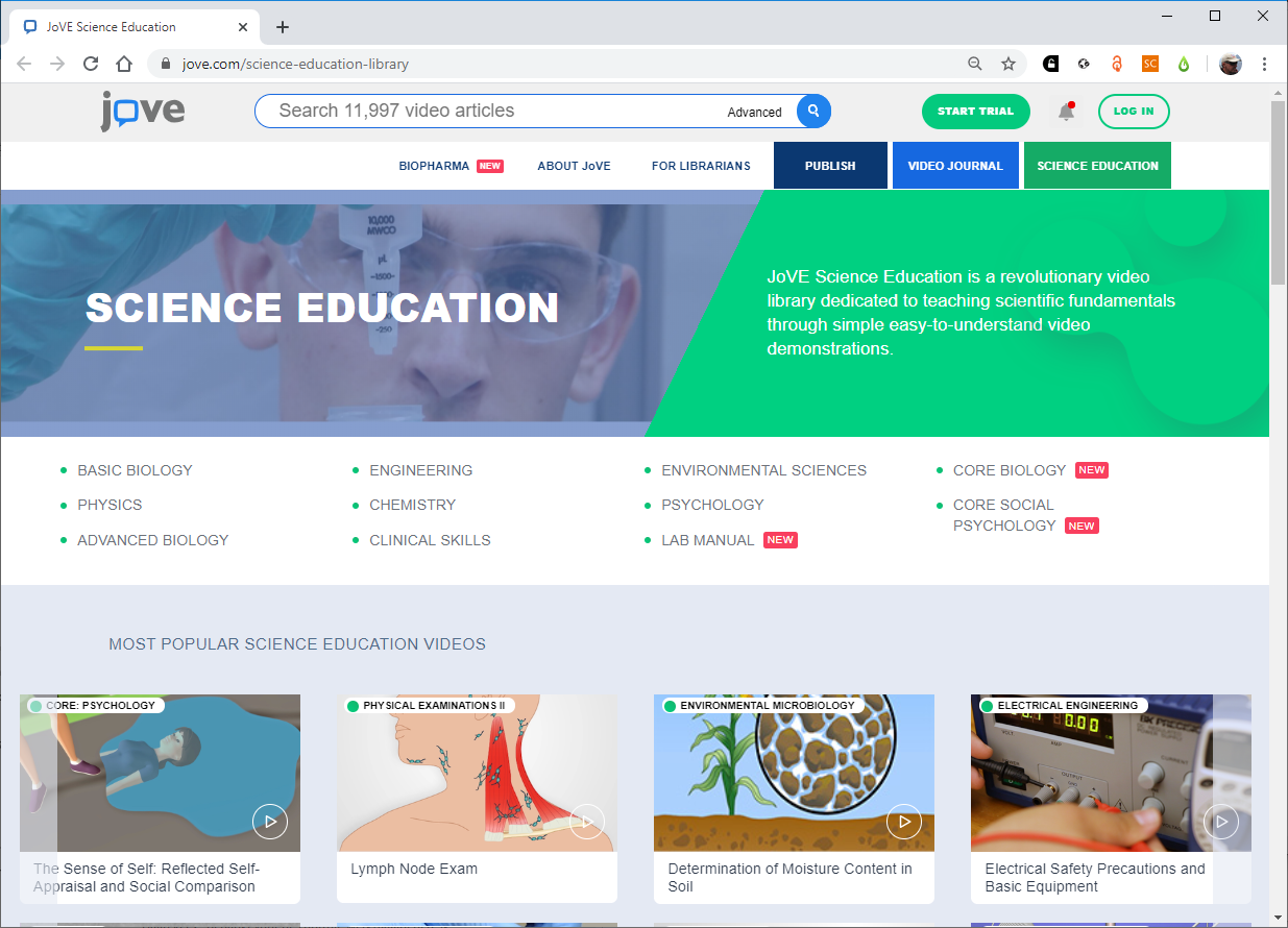 Free access to JoVE research and educational videos – Library4Research